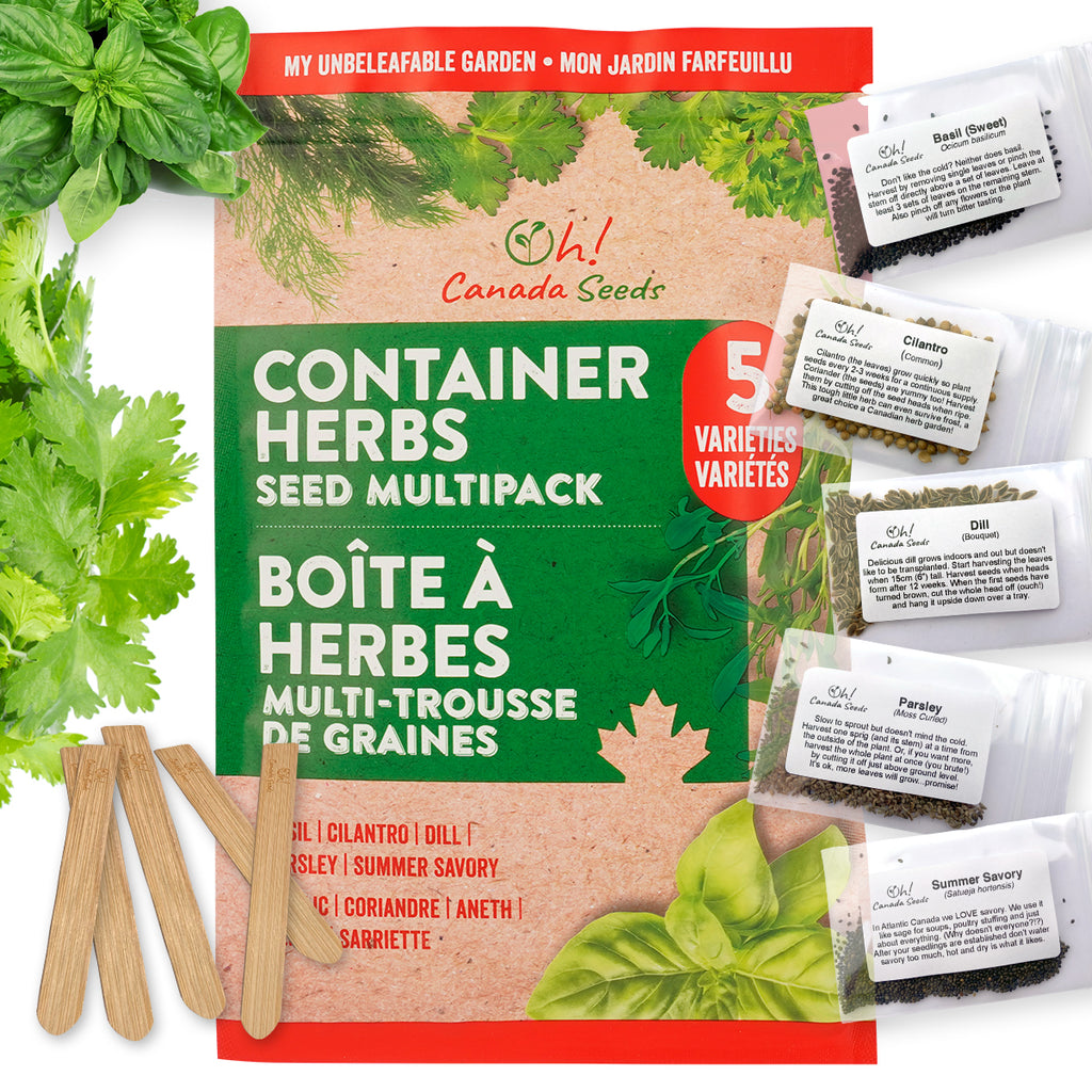 My UnbeLEAFable Herb garden - 5 Container Herbs Variety Pack and Ident